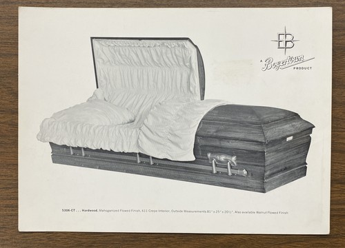 RARE Boyertown Burial Casket Funeral Photo Original Salesman Sample ...