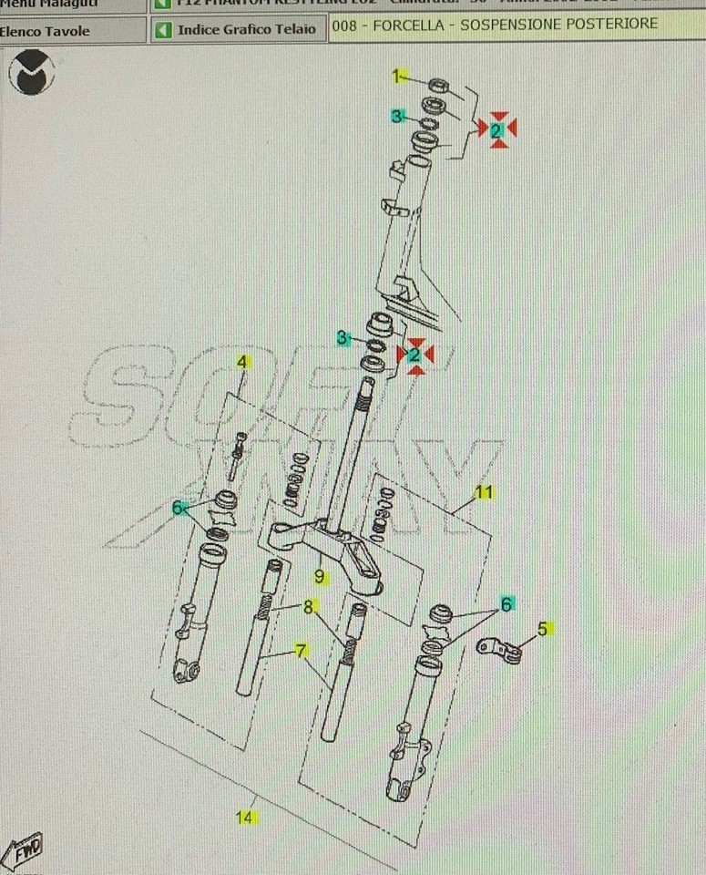 Serie Nüsse Lenkung Gabel F15 Fire Fox Twin Festplatten Digit Kat 50 Cc ...