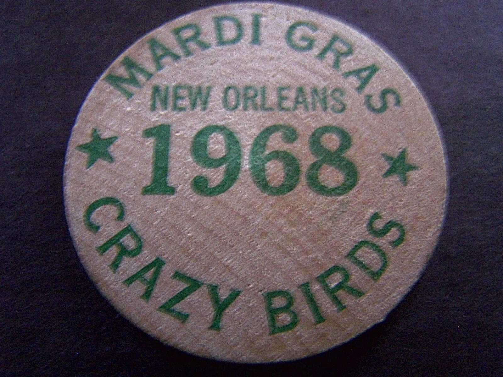 Two BLACK CAT Wooden Nickel Mardi Gras Doubloons | eBay