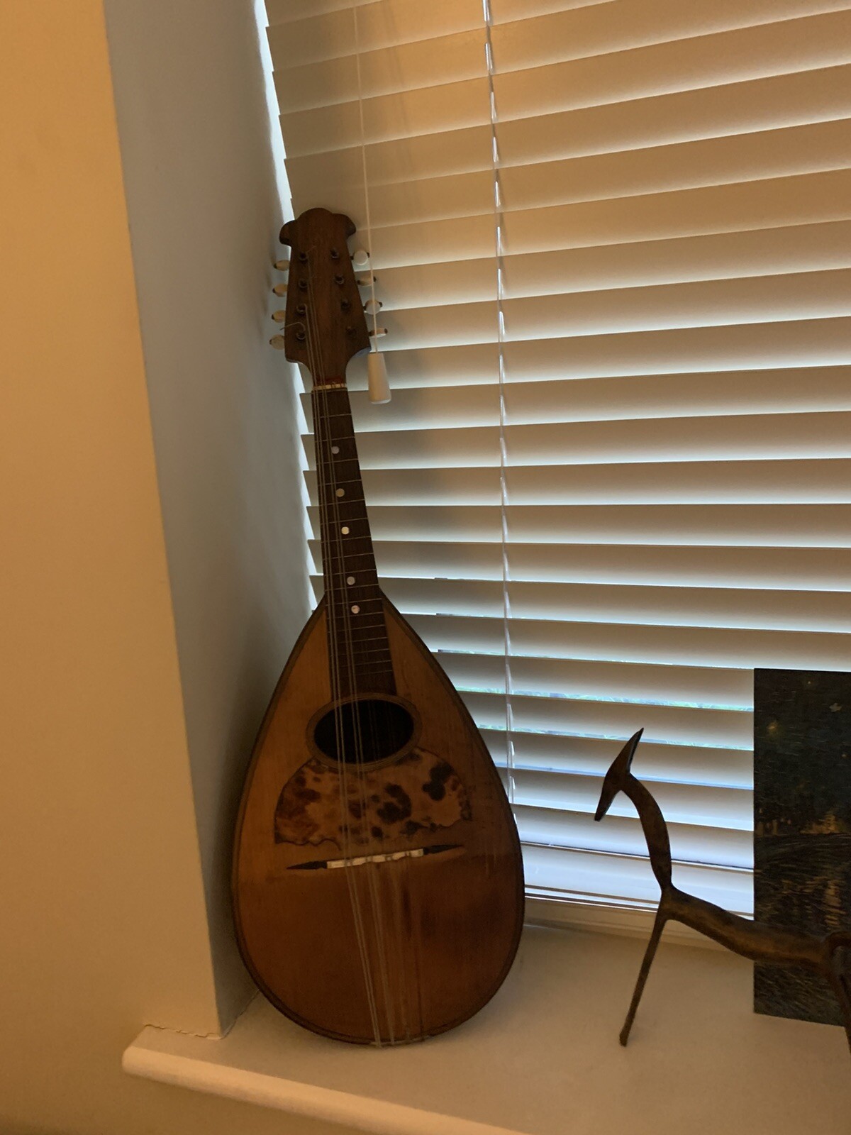 ANTIQUE WOODEN MANDOLIN WITH WALNUT INLAY | eBay
