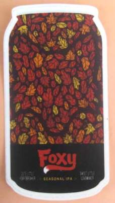 FOXY SEASONAL IPA Beer STICKER, LABEL with LEAVES Union Brwy, Baltimore ...