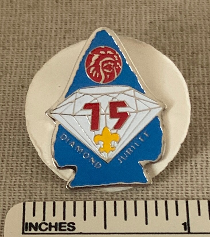 OA ORDER OF THE ARROW Arrowhead Shaped PIN WWW BSA 75th Diamond Jubilee ...