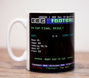Personalised Retro Ceefax Sports / Football Match Result Mug | eBay