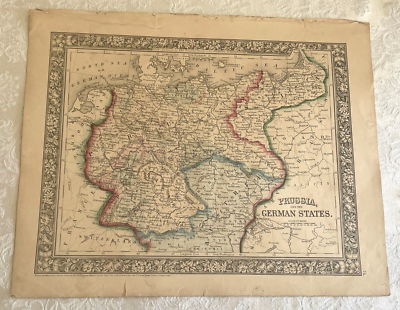 Prussia Map 1860 A New Map Of The Kingdom Of Prussia, With Its