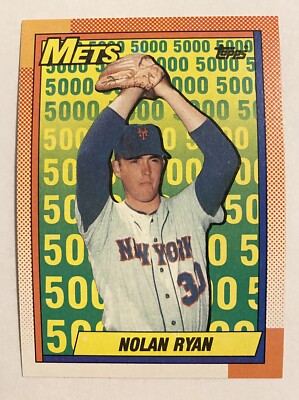 1990 Topps Nolan Ryan 5000 Strikeouts #2 Mets r326 (Qty Of 1 Per Order ...