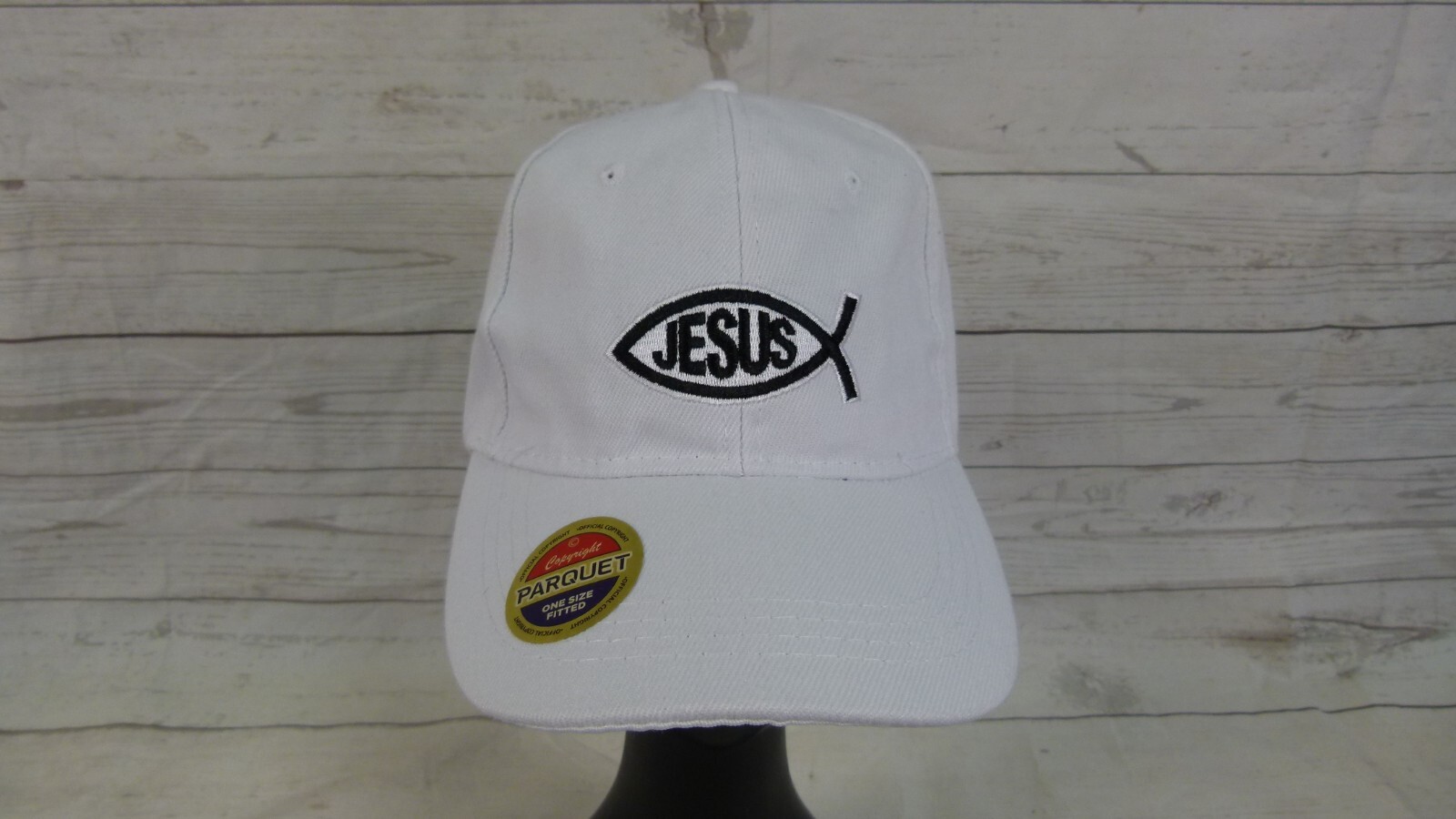 JESUS - Parquet White Baseball Cap Hat Adjustable One… - Gem