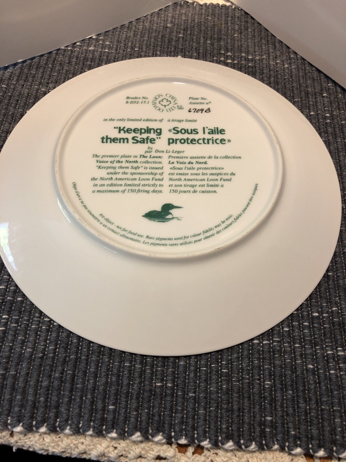 Don Le-Leger 1991 Keeping Them Safe Loon Plate | eBay