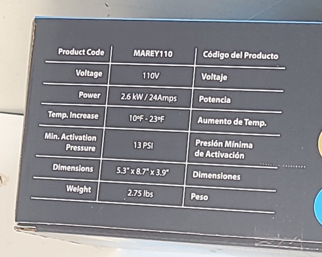 Marey Marey110 Electric Mini Tankless Shower Water Heater for sale ...