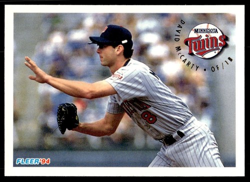 1994 Fleer 213 David McCarty Minnesota Twins Baseball Card | eBay