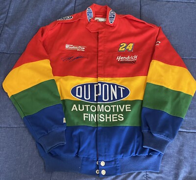 Vintage Chase Authentics Jeff Gordon Racing Jacket Excellent Rainbow ...