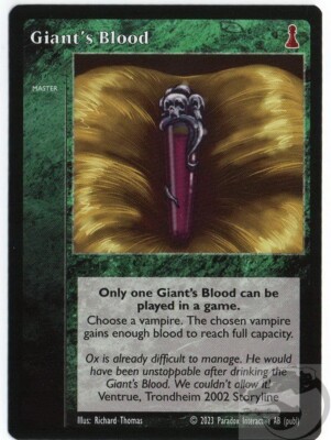 Vtes, Jyhad, Vampire, V5 NB - Giant's Blood x 1 | eBay