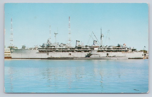 Postcard USS Gilmore Submarine Tender US Naval Station Key West Florida ...