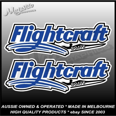 FLIGHTCRAFT - BOATS - 450mm X 150mm X 2 - PAIR - BOAT DECALS | eBay ...