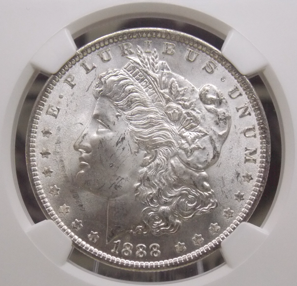 1888 "P" Morgan SILVER Dollar $1 NGC MS63 #150 Unc BU Uncirculated ECC ...