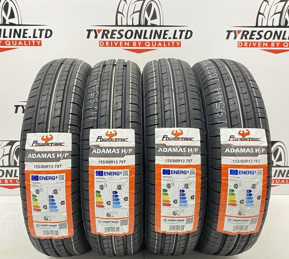 4 X 155 80 13 POWERTRAC 155/80R13 79T BRAND NEW HIGH QUALITY TYRES ...