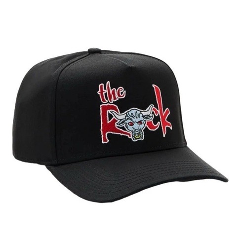 WWF WWE The Rock Snapback Hat Cap Black - RARE | eBay