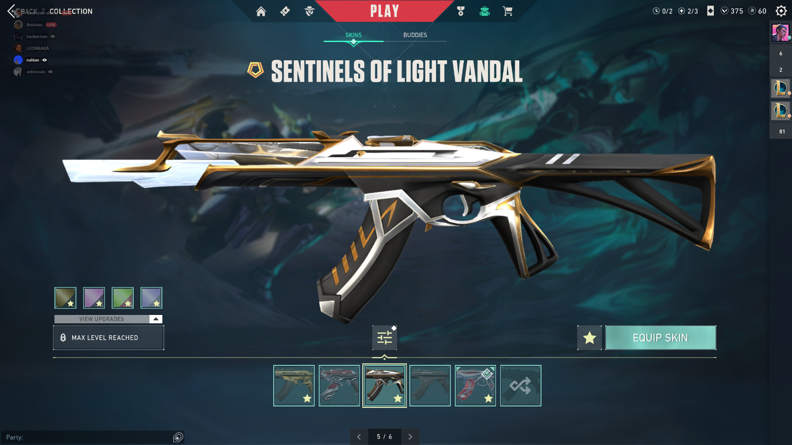 VALORANT ACCOUNT EU P1(RARE SKINS SUCH AS RGX BLADE, GAIAS VENGEANCE ...