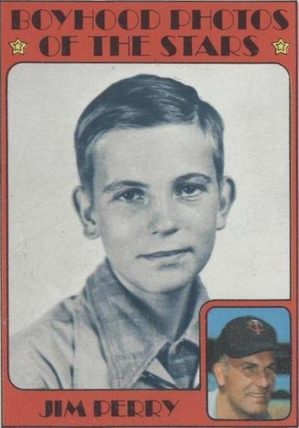 1972 Topps - Boyhood Photos of the Stars #497 Jim Perry for sale online ...