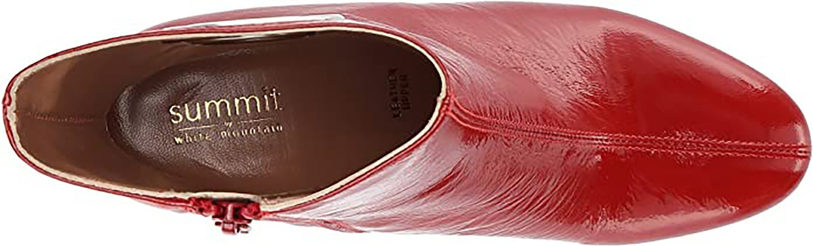 Summit White Mountain Sherry Ankle Boot Red Crinkle Patent Leather Size ...