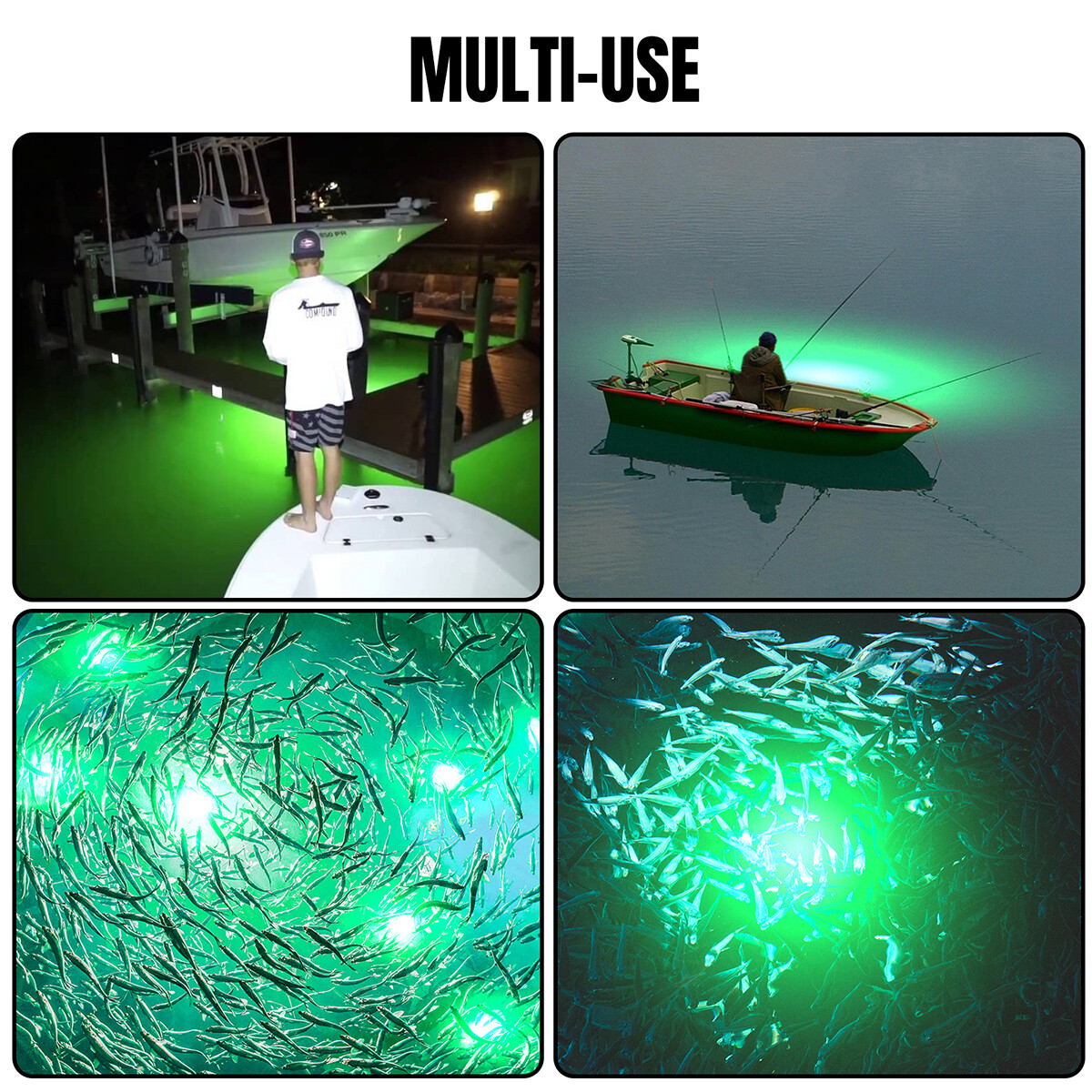 Green Monster Underwater Fishing Light Green Monster Double Light Kit