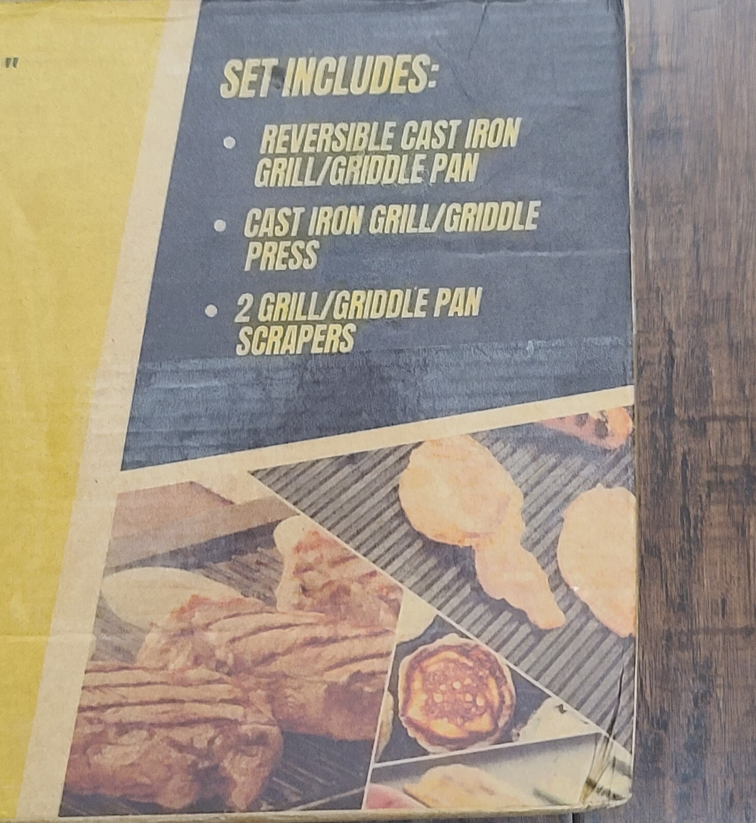 Seasoned Cast Iron Griddle Set Grill Press, Scrapers Non-Stick | eBay