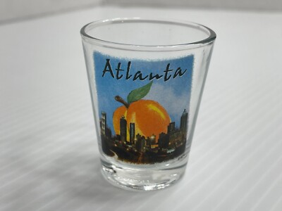 Vintage Atlanta Georgia Shot Glass - (City Skyline and Peach) | eBay