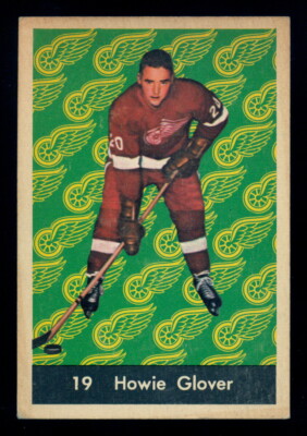 1961-62 PARKHURST NHL HOCKEY #19 Howie Glover RC EX-NM Redwings Rookie ...