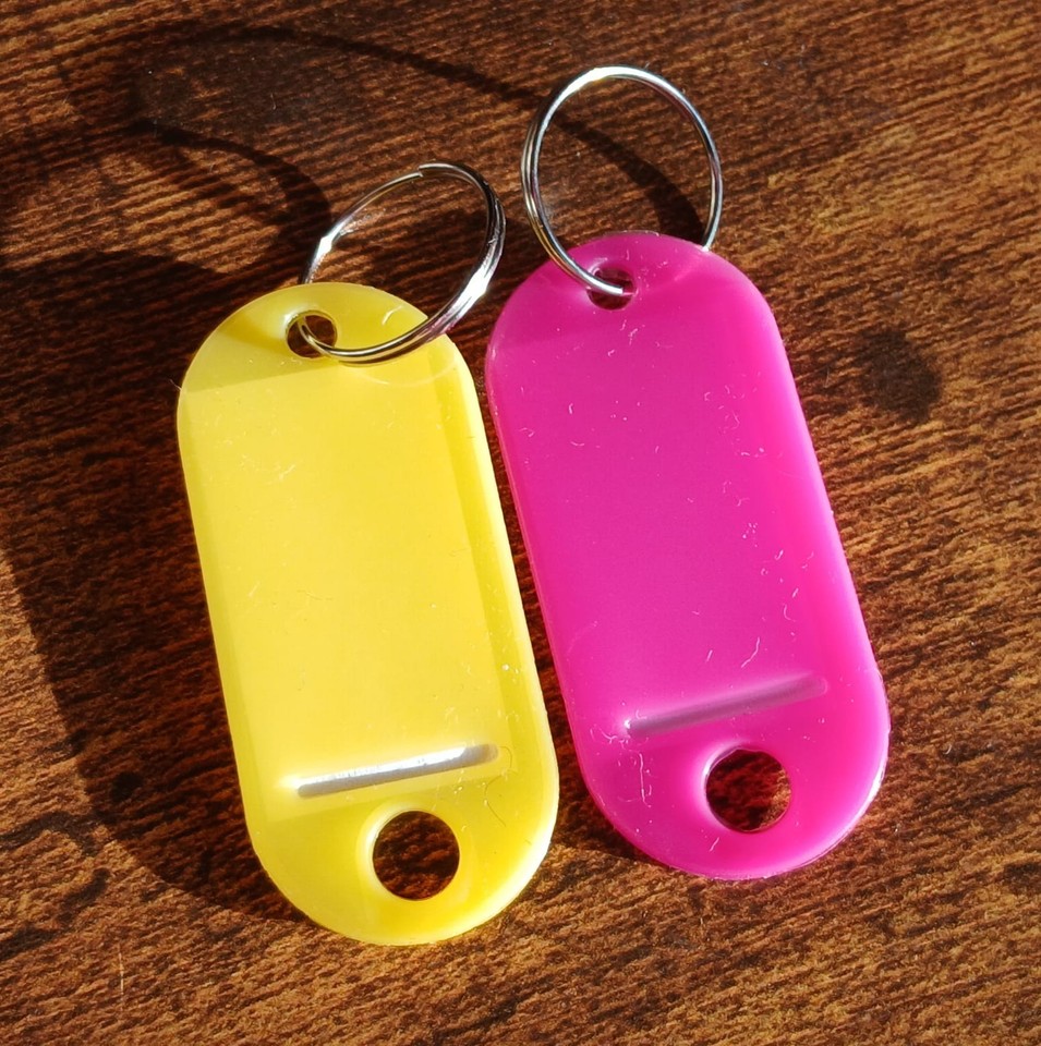 2pcs Key Tags Name Label ID KEY TAGS Luggage Rings | eBay UK