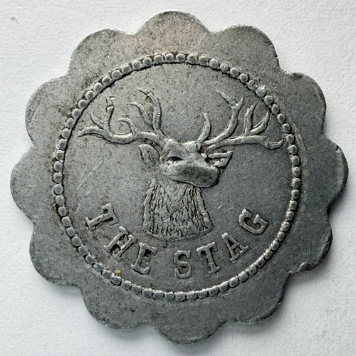 The Stag Pictorial Trade Token Scalloped | eBay