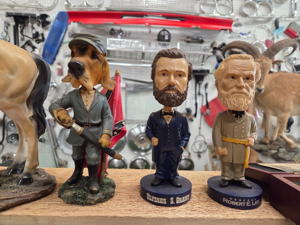 Civil War collection Confederate Rebel Sword bobbleheads plaques knives ...