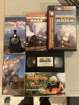 Lot of TRAIN RAILROAD STEAM ENGINE VHS TAPES Skyfire 4449 Nevada ...