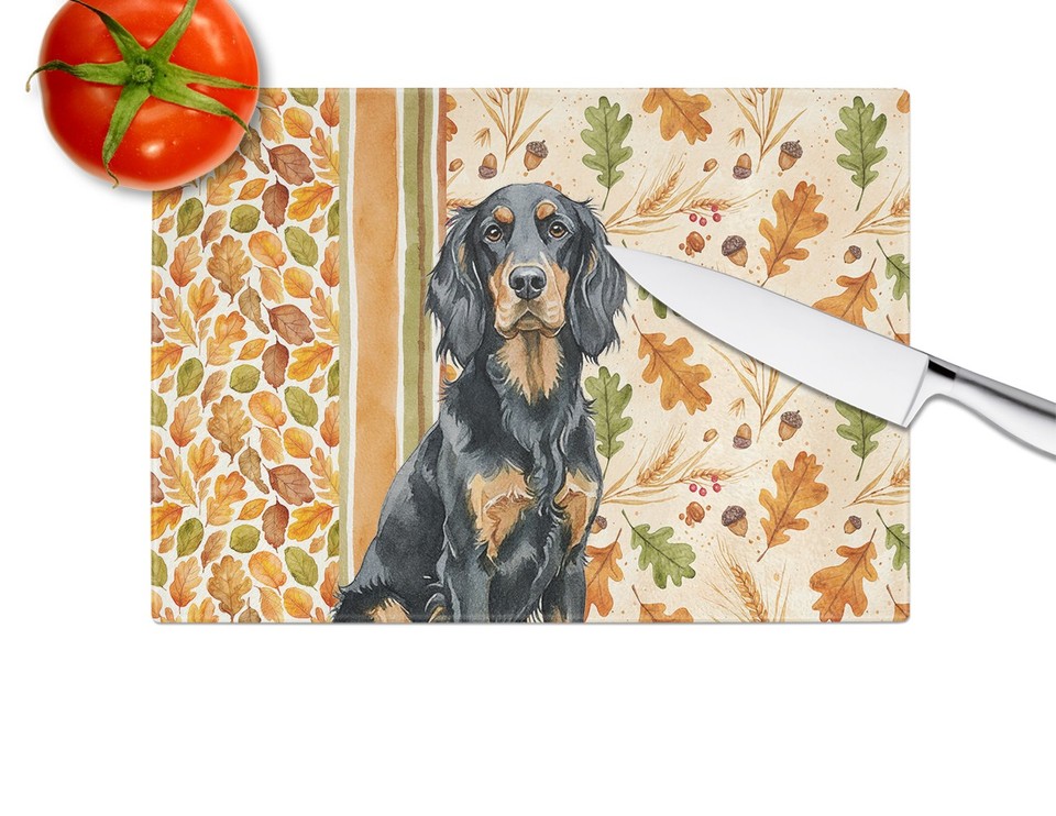 Gordon Setter Fall Glass Cutting Board WDK7853LCB | eBay