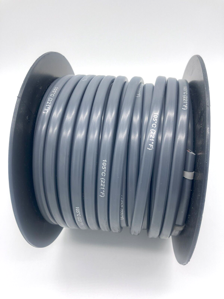 100 FT Roll Trailer Light Brake Cable Wire Grey Jacketed 14-2 14 Gauge ...