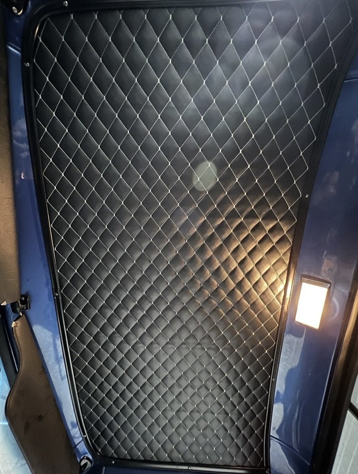 Custom Headliner door panel inserts 73-79 Ford Truck Blk Diamond white ...