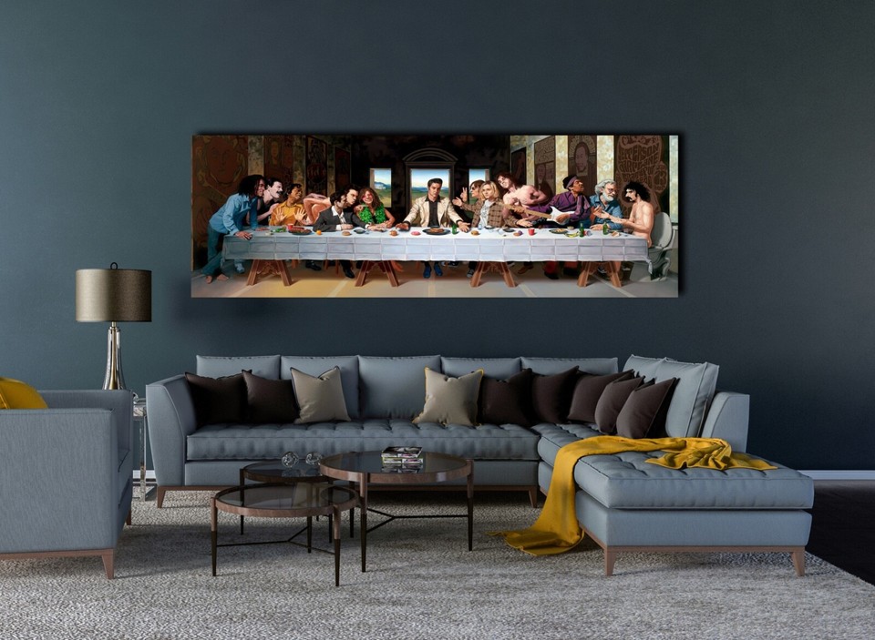Elvis Presley Wall Art, Rockstar Last Supper Wall Art Canvas, Singers ...
