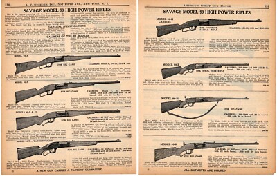 1936 2pg Print Ad Savage Model 99 99F 99G 99T 99H 99R 99RS 99K High ...