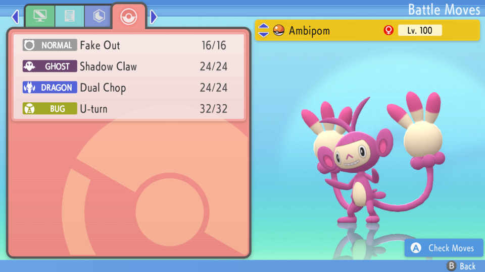 6IV SHINY AMBIPOM POKEMON BRILLIANT DIAMOND & SHINING PEARL BDSP EV'D🚀 ...