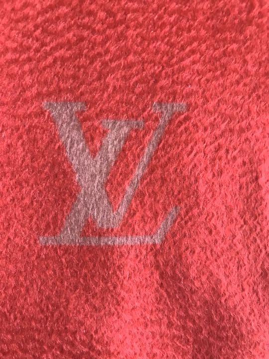 Louis Vuitton LV Logo Cashmere 100% Muffler Red - Gem