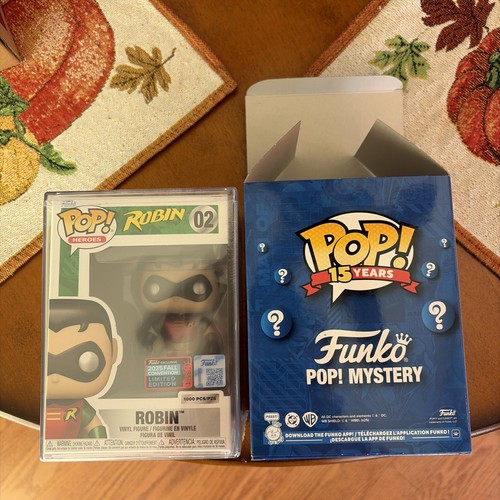 Funko POP! 2025 NYCC DC Mystery Box Metallic Robin Shared LE 1000 | eBay