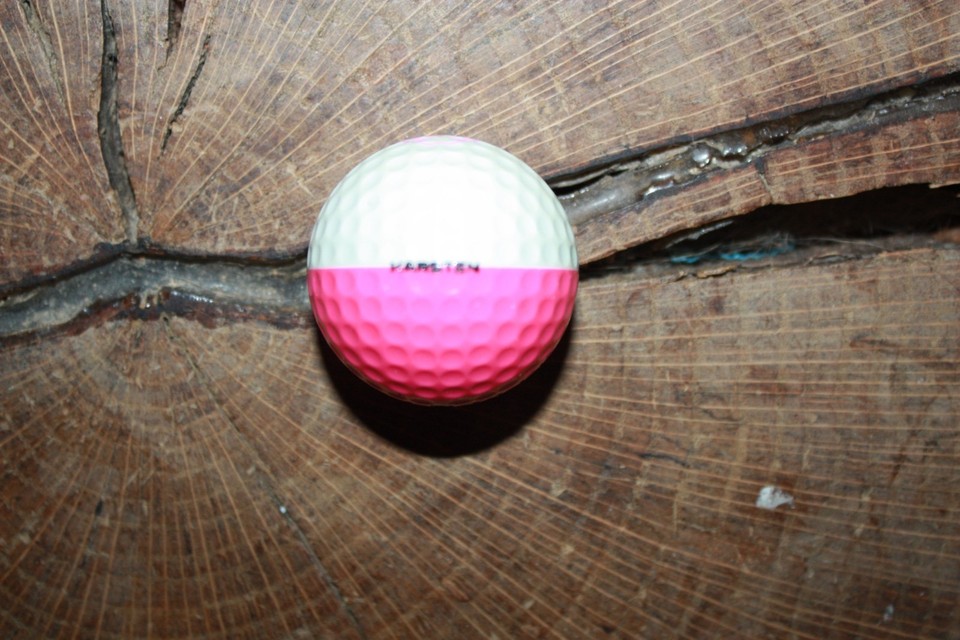 VINTAGE PINK AND WHITE PING GOLF BALL PEBBLE BEACH LOGO | eBay