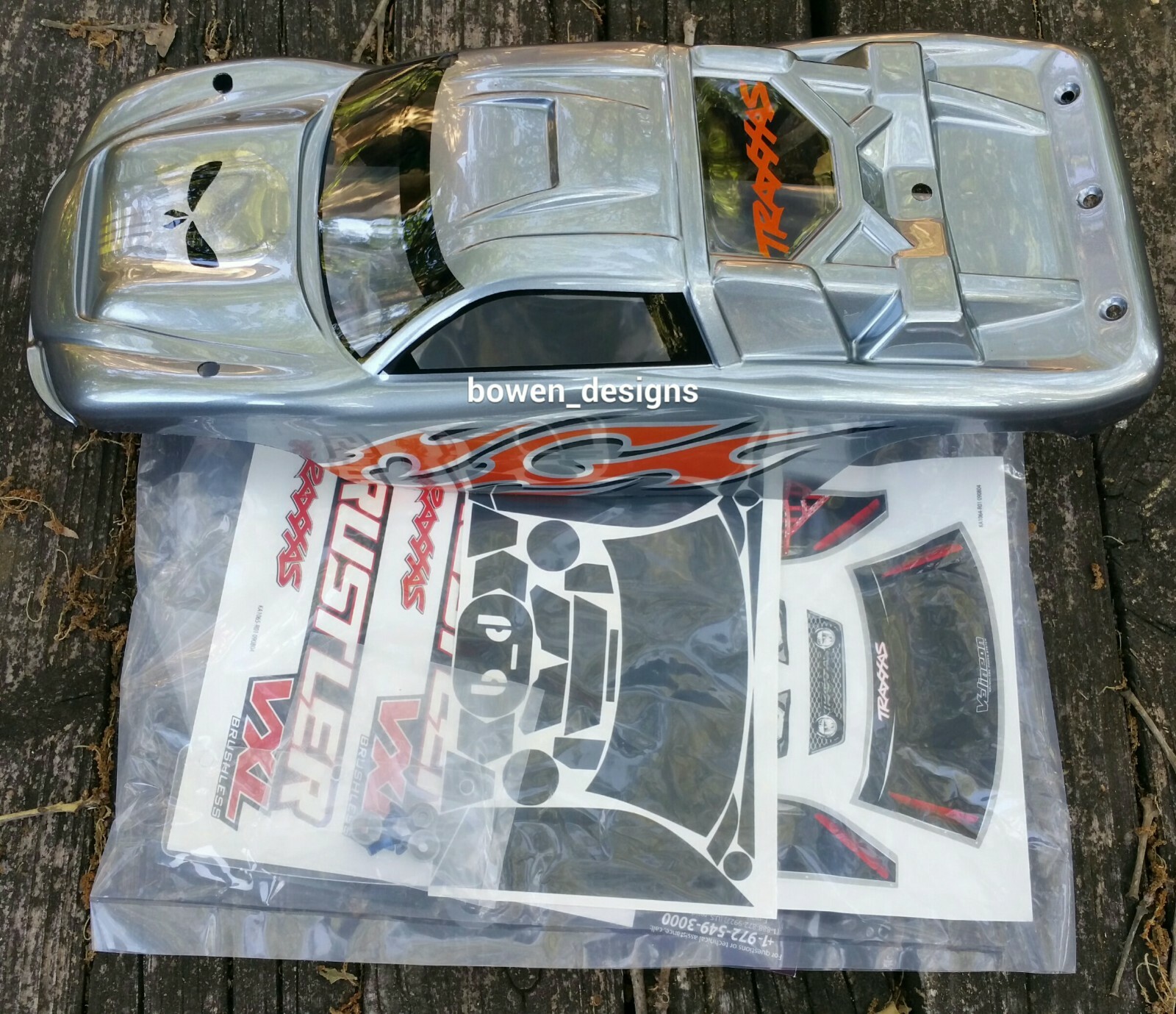 Custom Painted RC Body Rustler VXL XL5 Traxxas Tamiya Metallic Orange ...