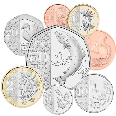 2024 SALMON 50p Definitive Set BUNC - Choose single Coins, Rare, No ...