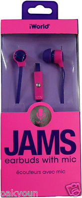 iWorld JAMS Earbuds with Mic. 3.5mm Jack | eBay