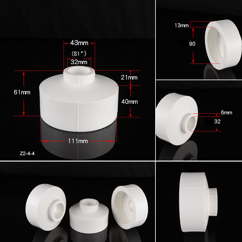 White PPR Pipe Fitting Straight Reducing Pipe Inner Diameter 20/25/32 ...