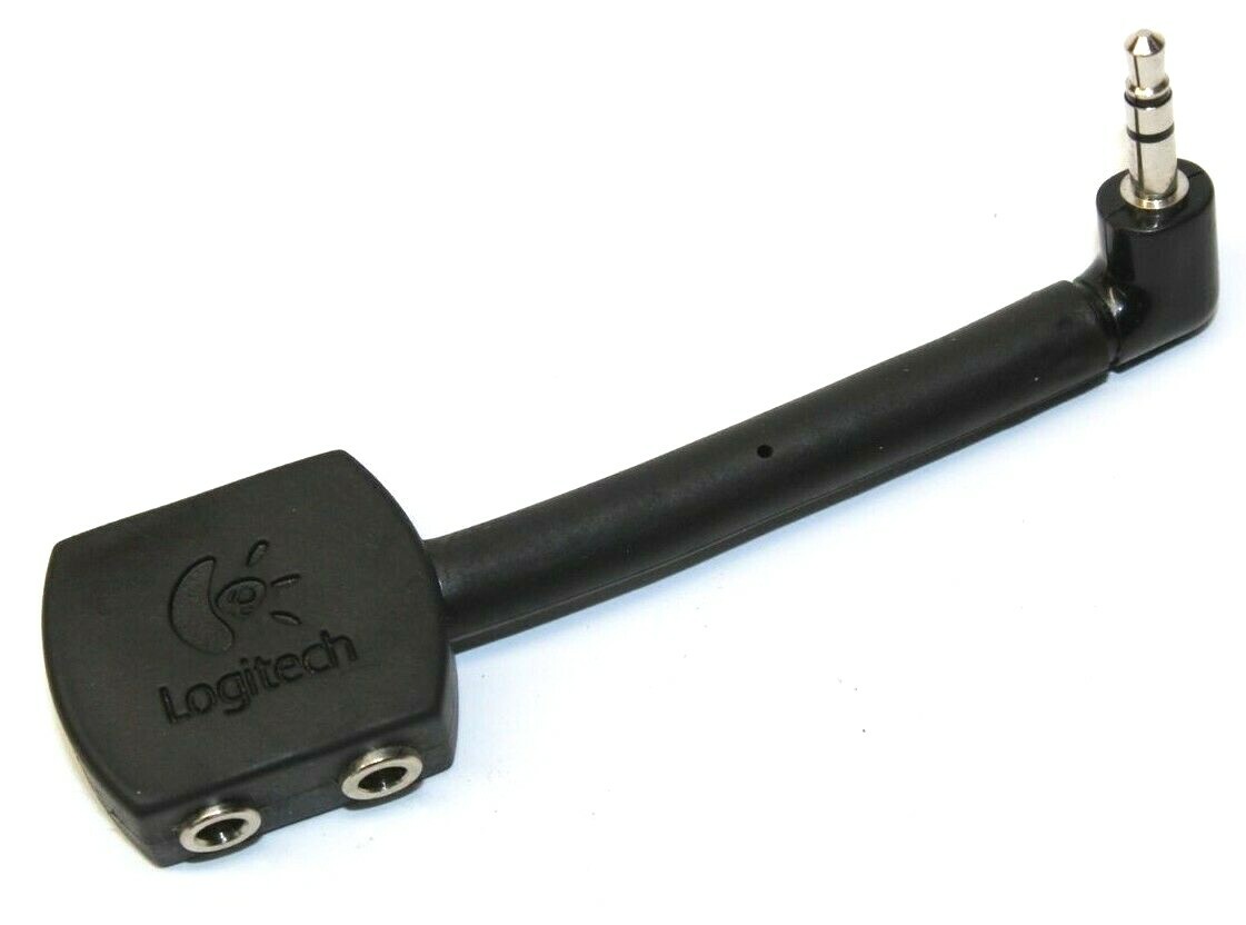 OEM Logitech 3.5mm Headphone Male to Dual Female Adapter Splitter for ...