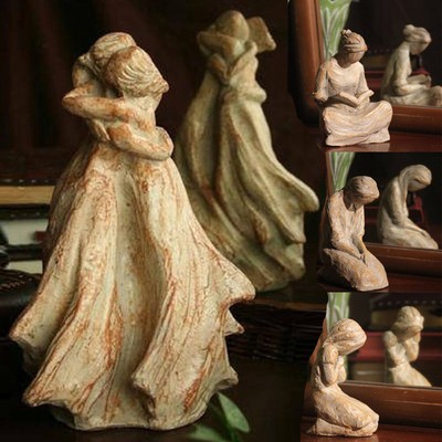 Praying Inspirational Statues Ornament Female Sculpture Woman Praying ...