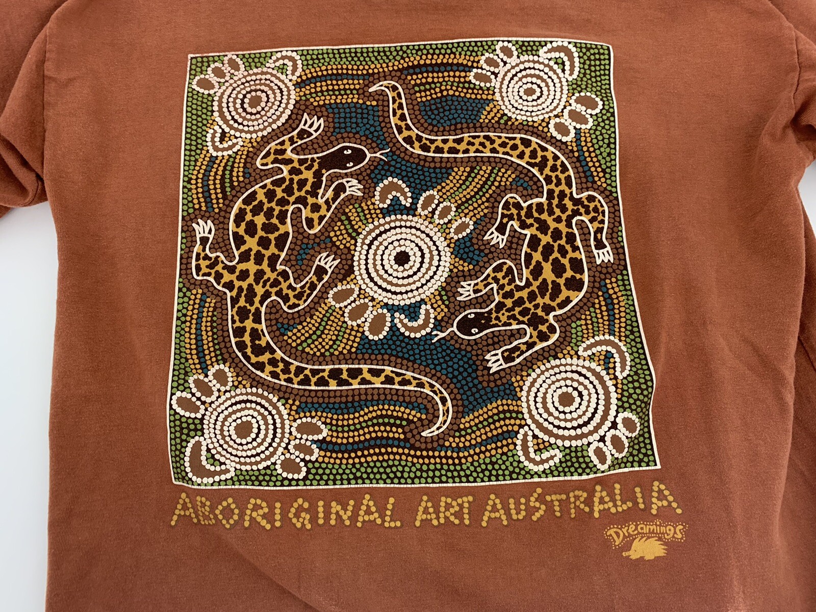 Vintage Dreamings Aboriginal Art Australia Orange Sin… - Gem