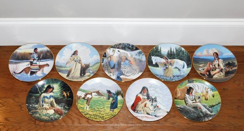 Princesses of the Plains Plate Collection LOT 9 Native American David ...