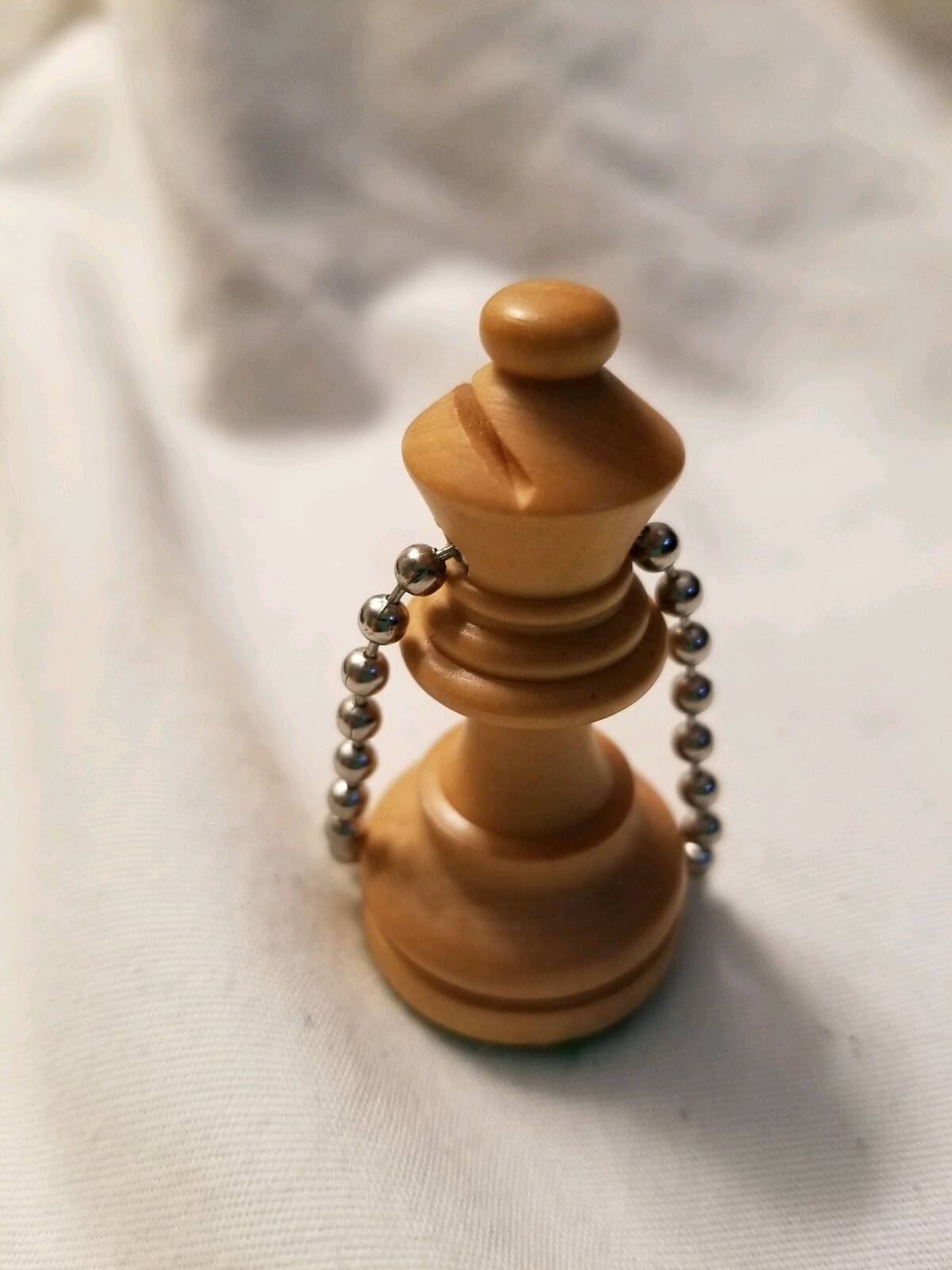 Handmade Drueke Weighted Chess Piece Keychain King Queen Rook Bishop ...