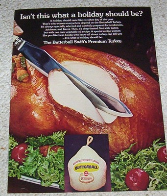 1975 ad page - Butterball Swift's Premium Turkey holiday vintage Print ...